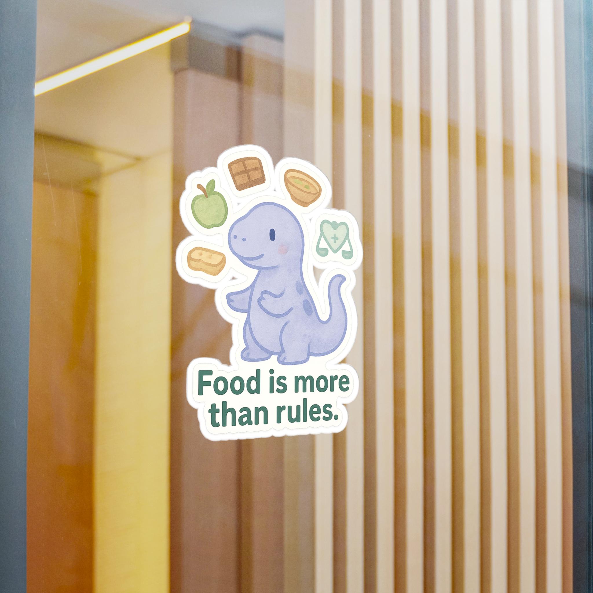 Eating Disorder, Dino Snack Vinyl Decal: Whimsical Dinosaur Stickers ...
