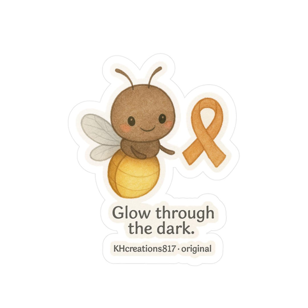 Appendix Cancer Awareness Sticker: Amber Ribbon Vinyl Decal - Etsy