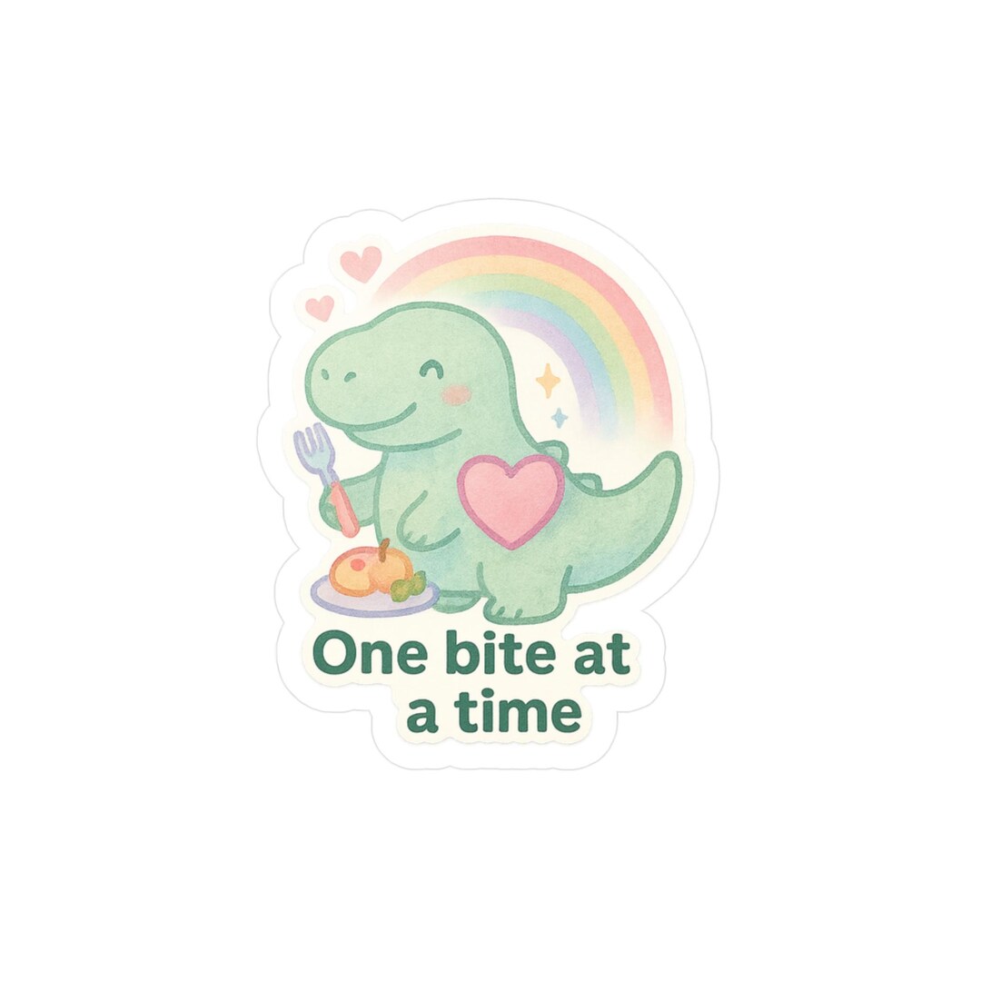 Eating Disorder, Cute Dinosaur Vinyl Decals - Whimsical Stickers for ...