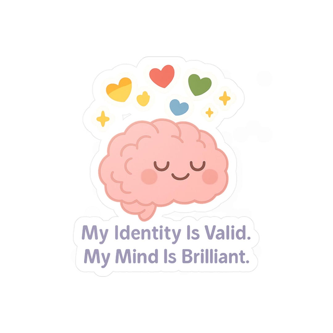 Brilliant Mind Vinyl Decals: Self-affirmation Stickers, LGBTQ+ Pride ...