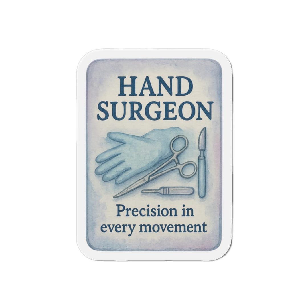 Hand Surgeon Illustration Die-cut Magnet | Surgical Tools, Medical Team ...
