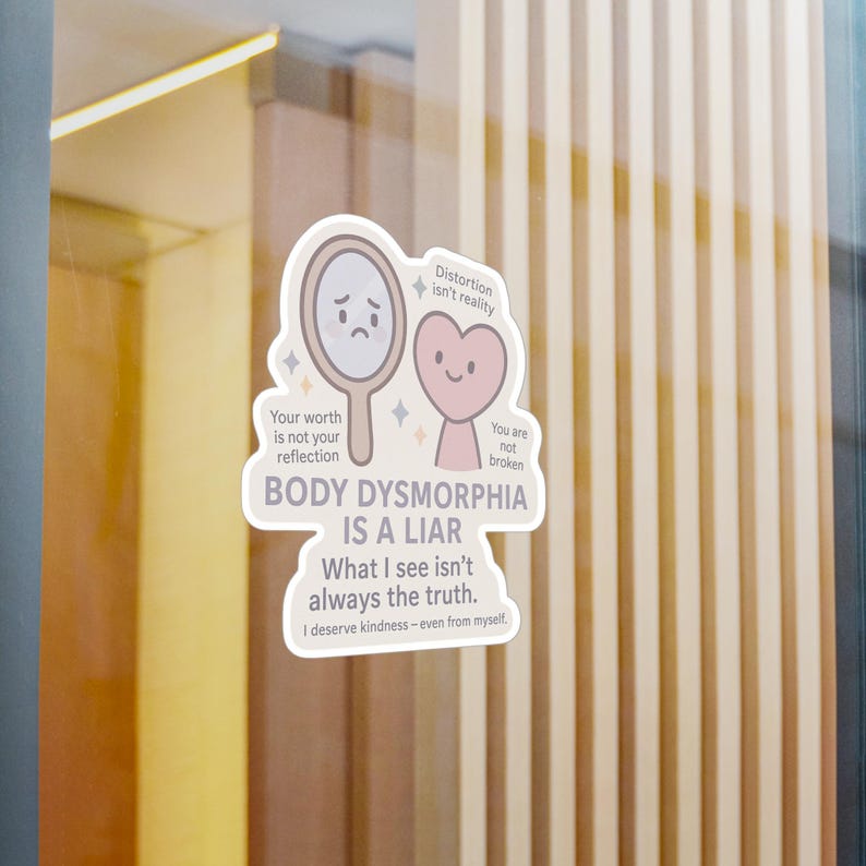 Body Dysmorphia, Positivity Vinyl Decals: Mental Health Stickers, Self ...