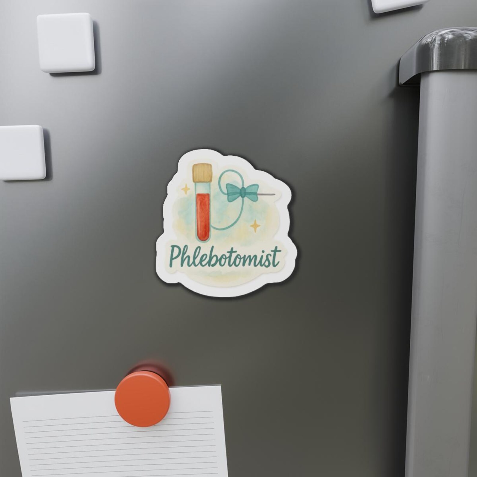 Phlebotomist Test Tube & Needle Die-cut Magnet | Medical Lab Decor - Etsy