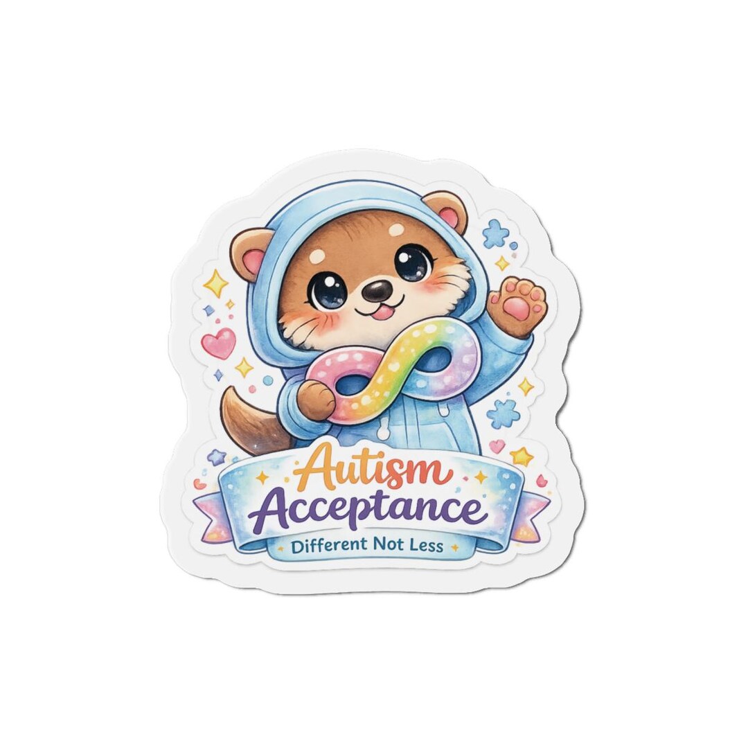 Autism Awareness Cute Otter Autism Acceptance Die-cut Magnet ...