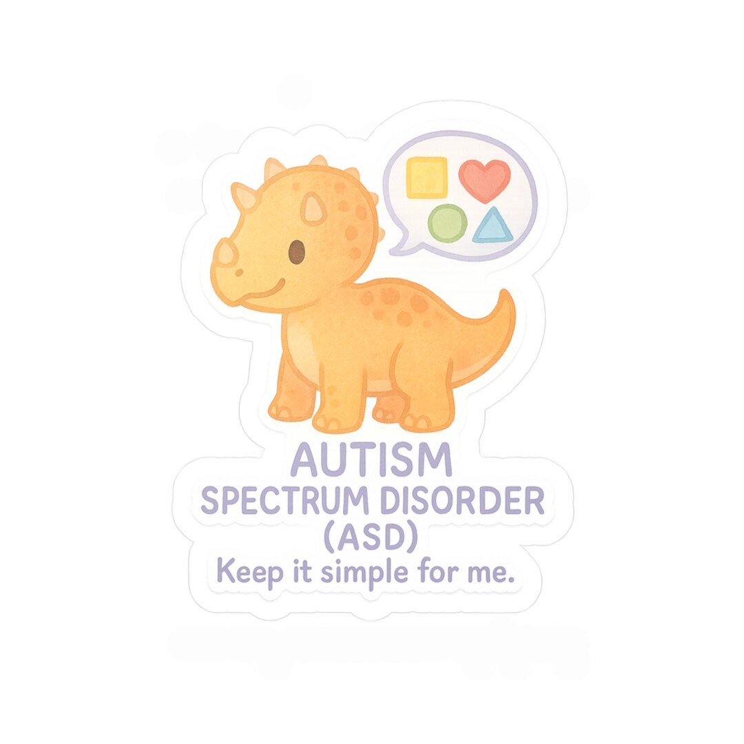 Dinosaur Autism Awareness Vinyl Decal, Kids Room Decor - Etsy