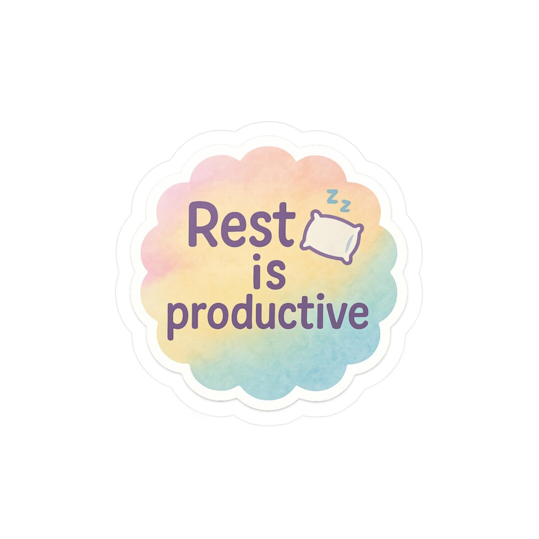 Rest is Productive Vinyl Decal - Motivational Laptop Sticker - Etsy