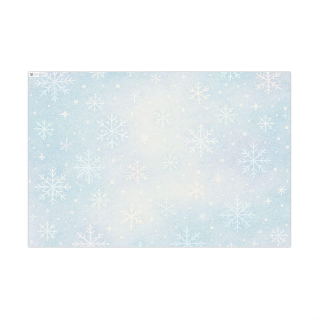 Snowflake Gift Wrap Paper: Christmas Blizzard, Eco-friendly - Etsy