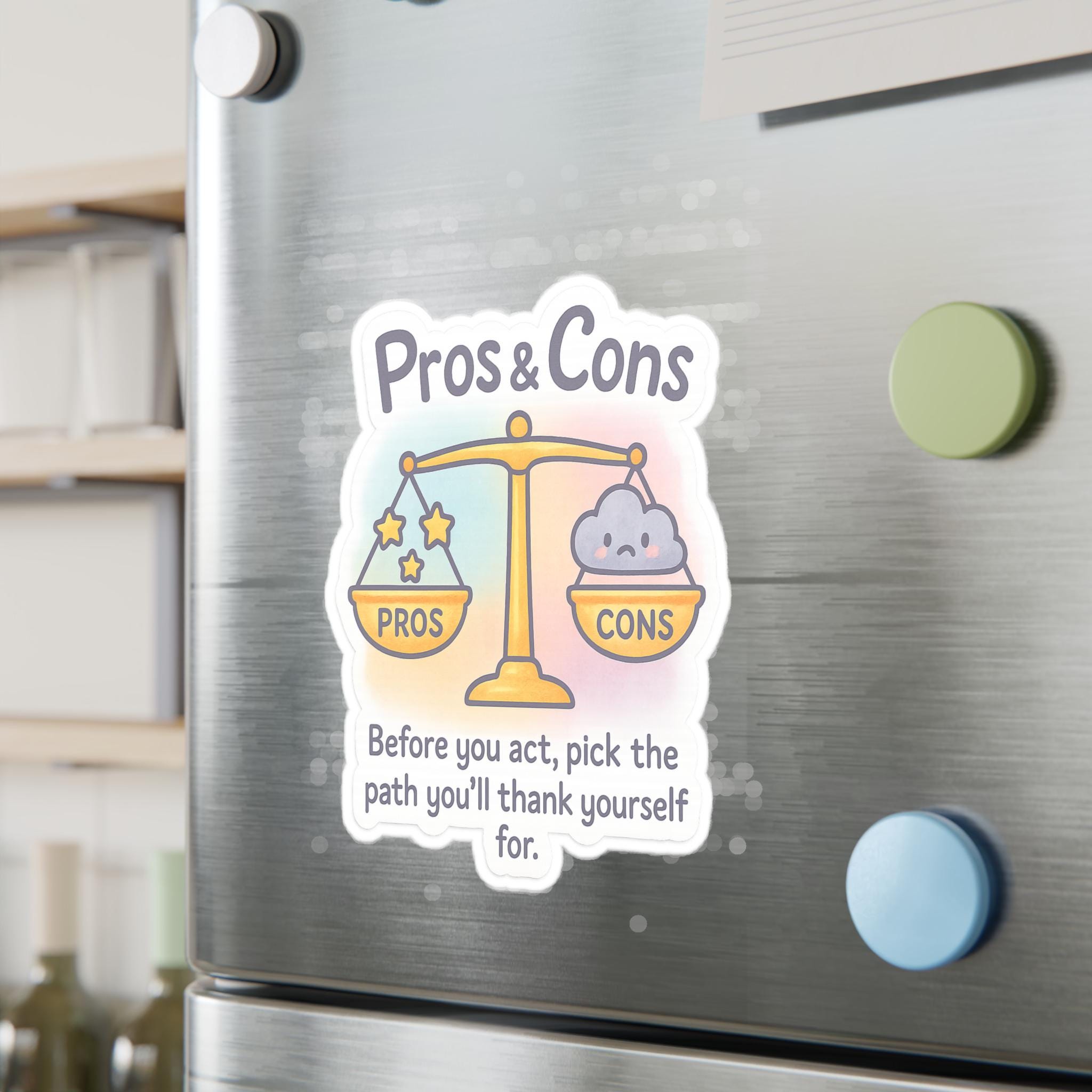 Pros & Cons Vinyl Decals for Decision-making, Cute Planner Stickers ...