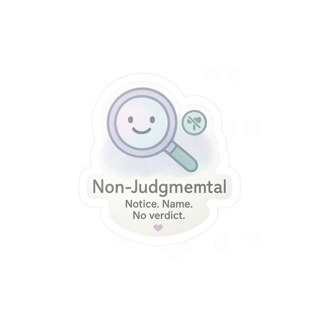 Non-judgmental Vinyl Decal: Positive Affirmation Sticker - Etsy