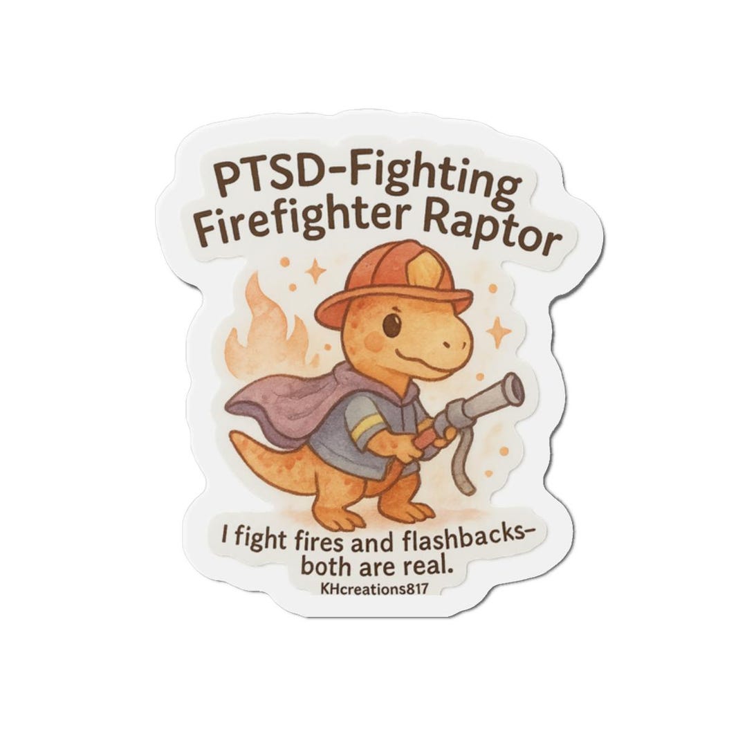 Firefighter Raptor Die-cut Magnet | PTSD Awareness - Etsy