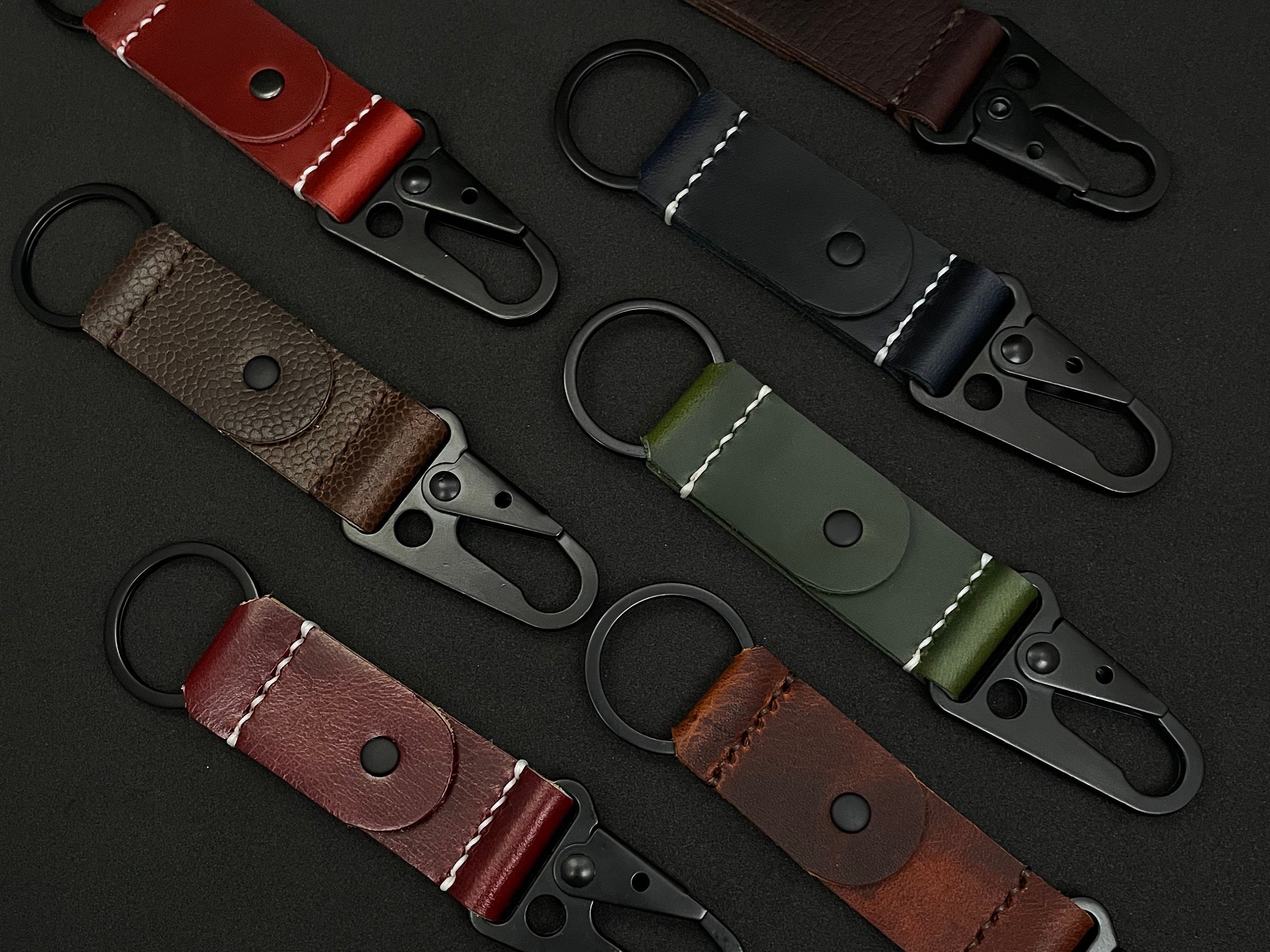 Handmade Leather Sling Clip Keychain Tactical HK-Style Clips | Etsy