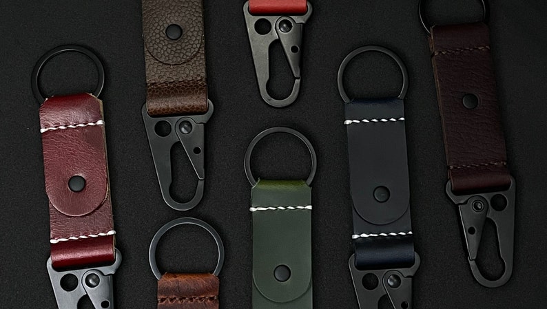 Handmade Leather Sling Clip Keychain | Tactical Hk-style Clips | Rugged ...