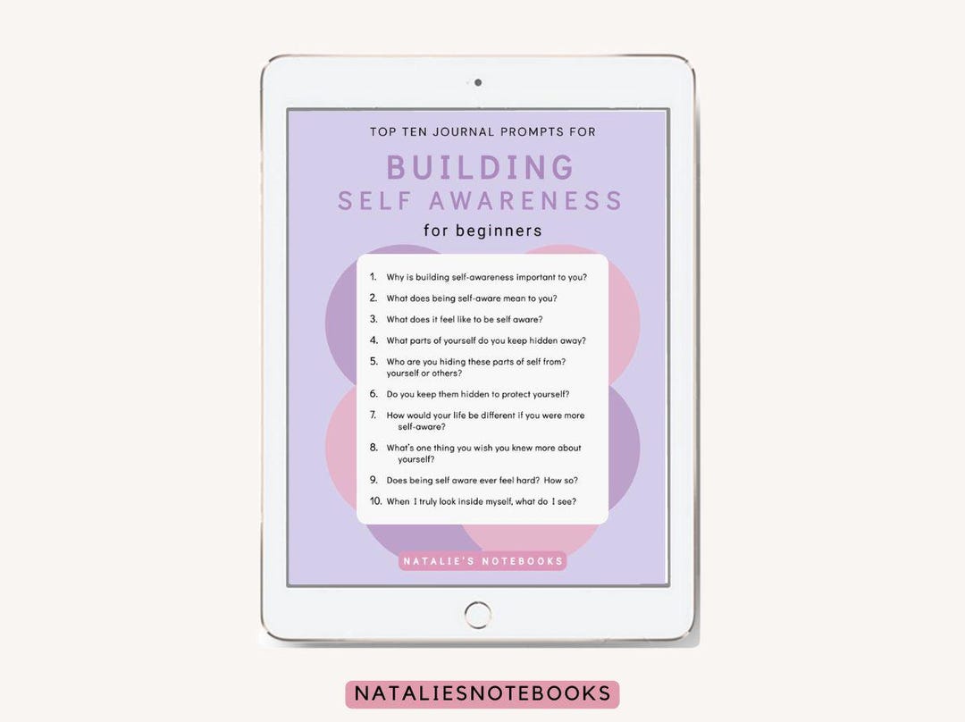 Self Awareness Reflection Worksheet 10 Questions - Etsy
