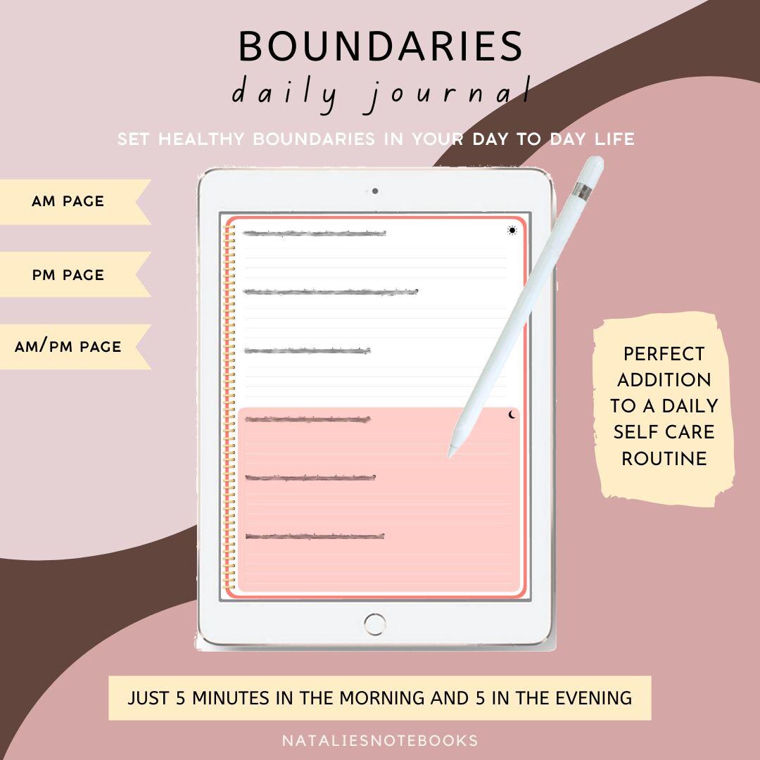 Boundaries Simple Daily Journal - Etsy