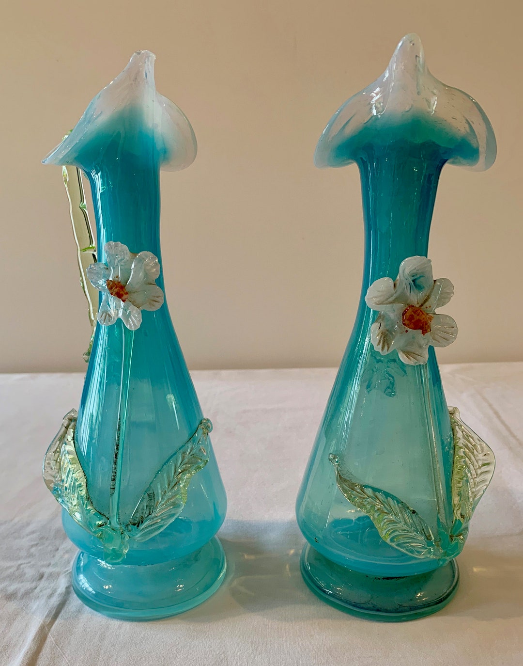 Stunning Victorian Stevens & Williams Opalescent Pearline With Applied ...