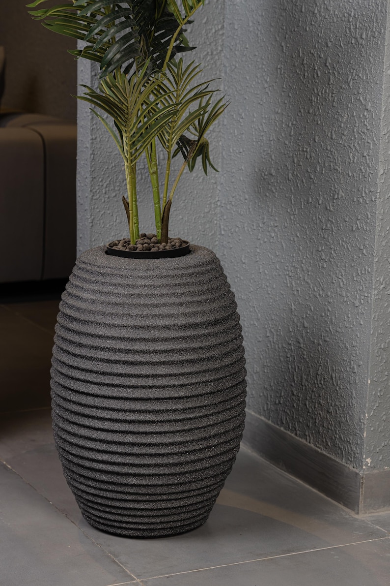 Modern Textured FRP Planter Box | Square Indoor & Outdoor Plant Pot ...