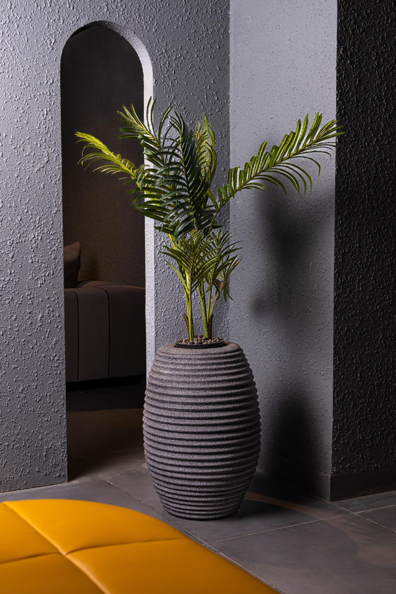 Modern Textured FRP Planter Box | Square Indoor & Outdoor Plant Pot ...