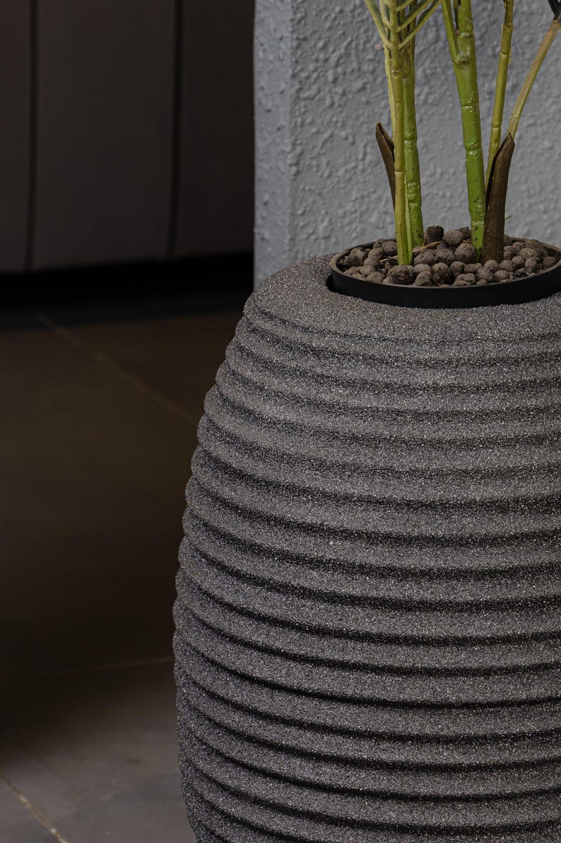 Modern Textured FRP Planter Box | Square Indoor & Outdoor Plant Pot ...