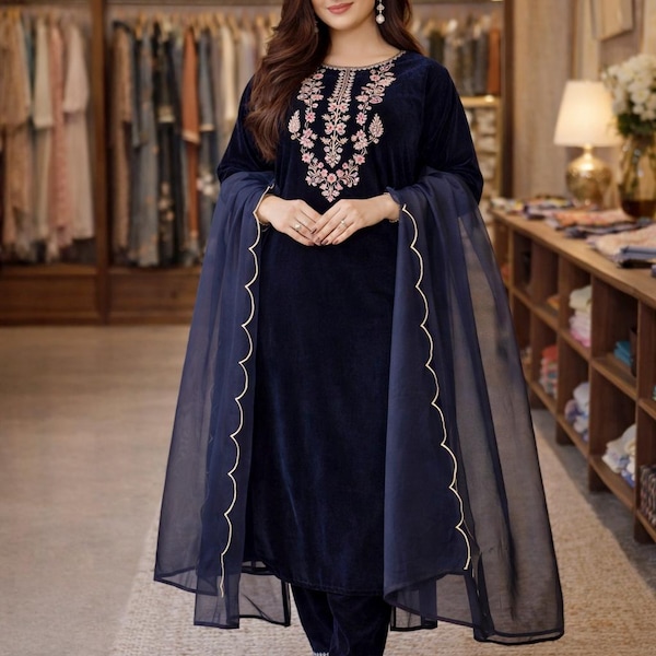 Red Indian Velvet Suit - Etsy UK