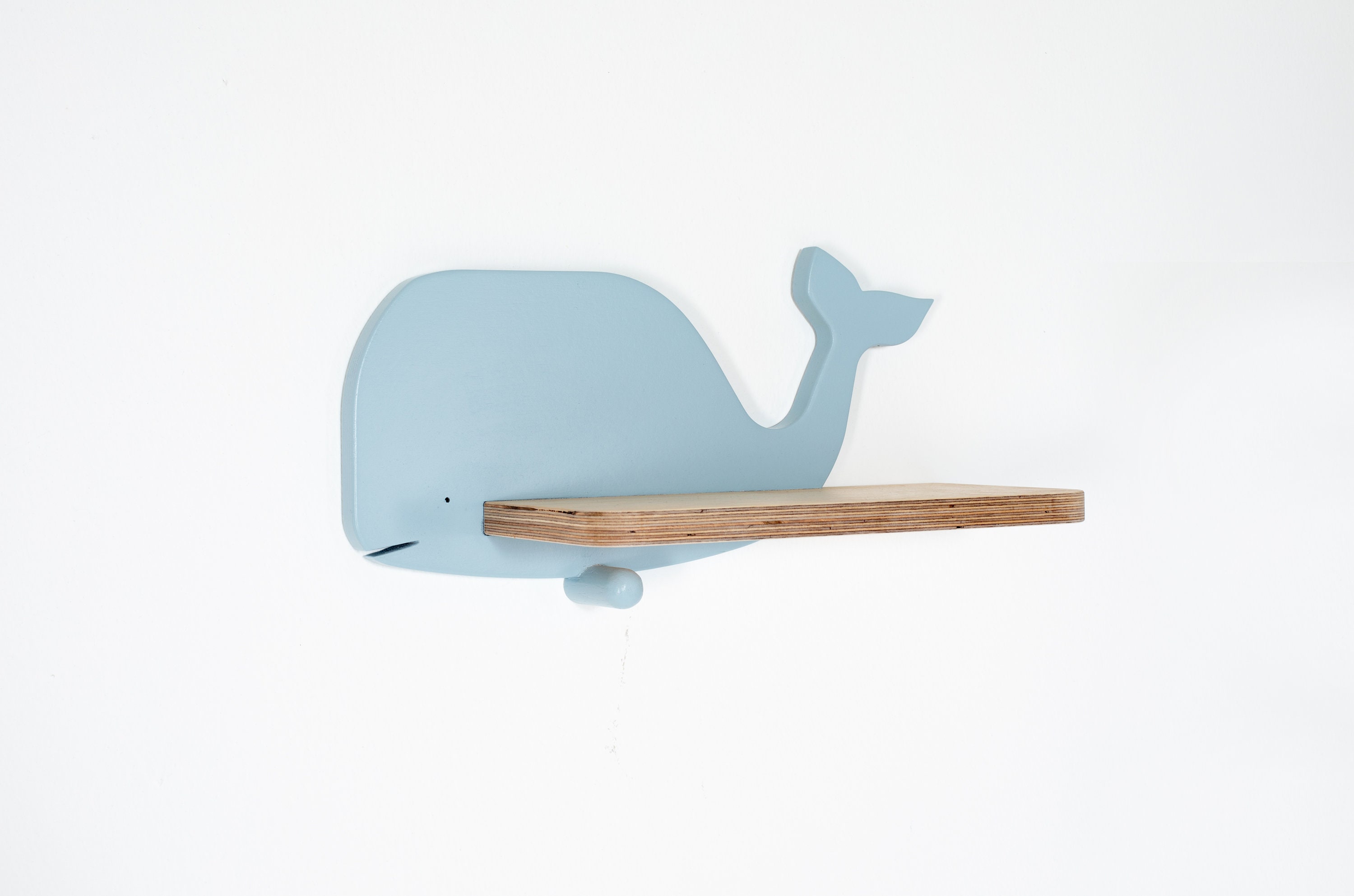 Whale Shaped Baby Blue Wall Shelf , Wall Shelf for Kids Room, Baby Wall ...