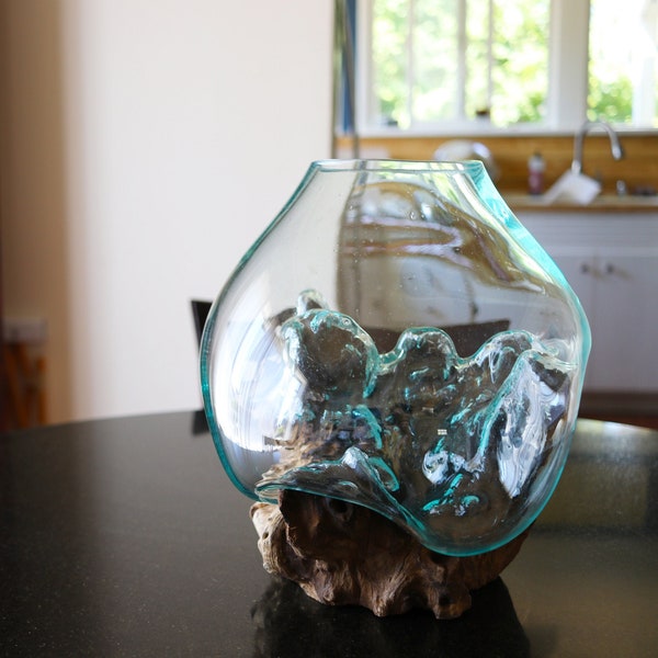 Molten Glass on Driftwood - Etsy