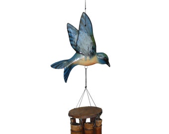Blue Bird Wind Chime - Etsy