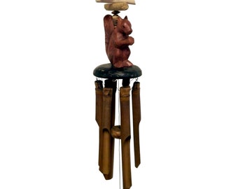 Squirrel Wind Chime, Squirrel Chime, Squirrel Outdoor Decor - Etsy