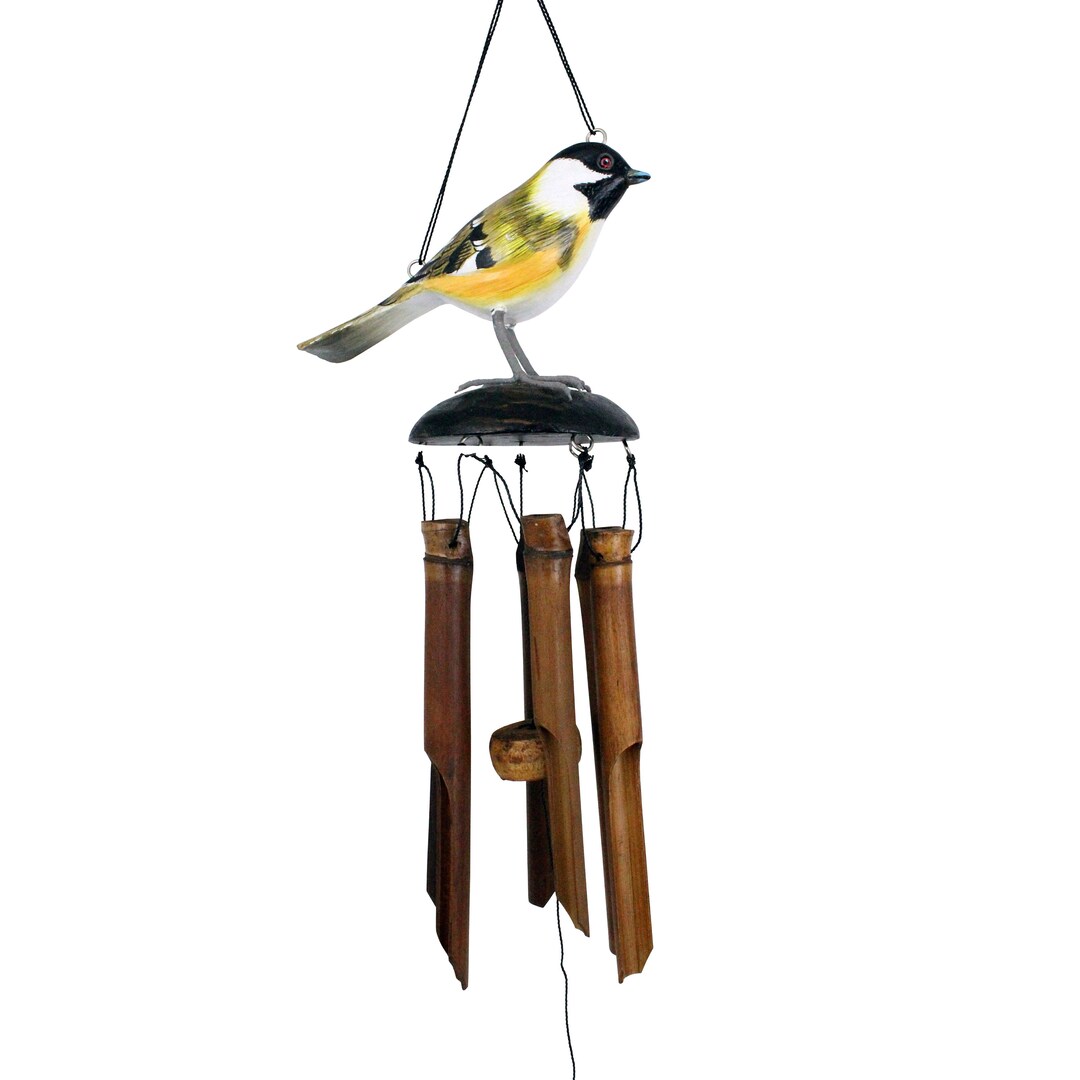 Chickadee Wild Bird Bamboo Wind Chime - Etsy