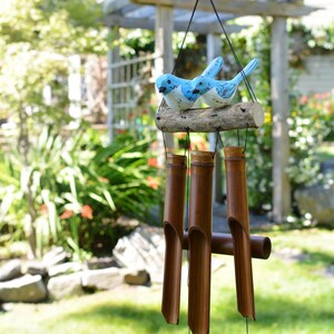 Eastern Bluebird Family Wild Bird Bamboo Wind Chime - Etsy