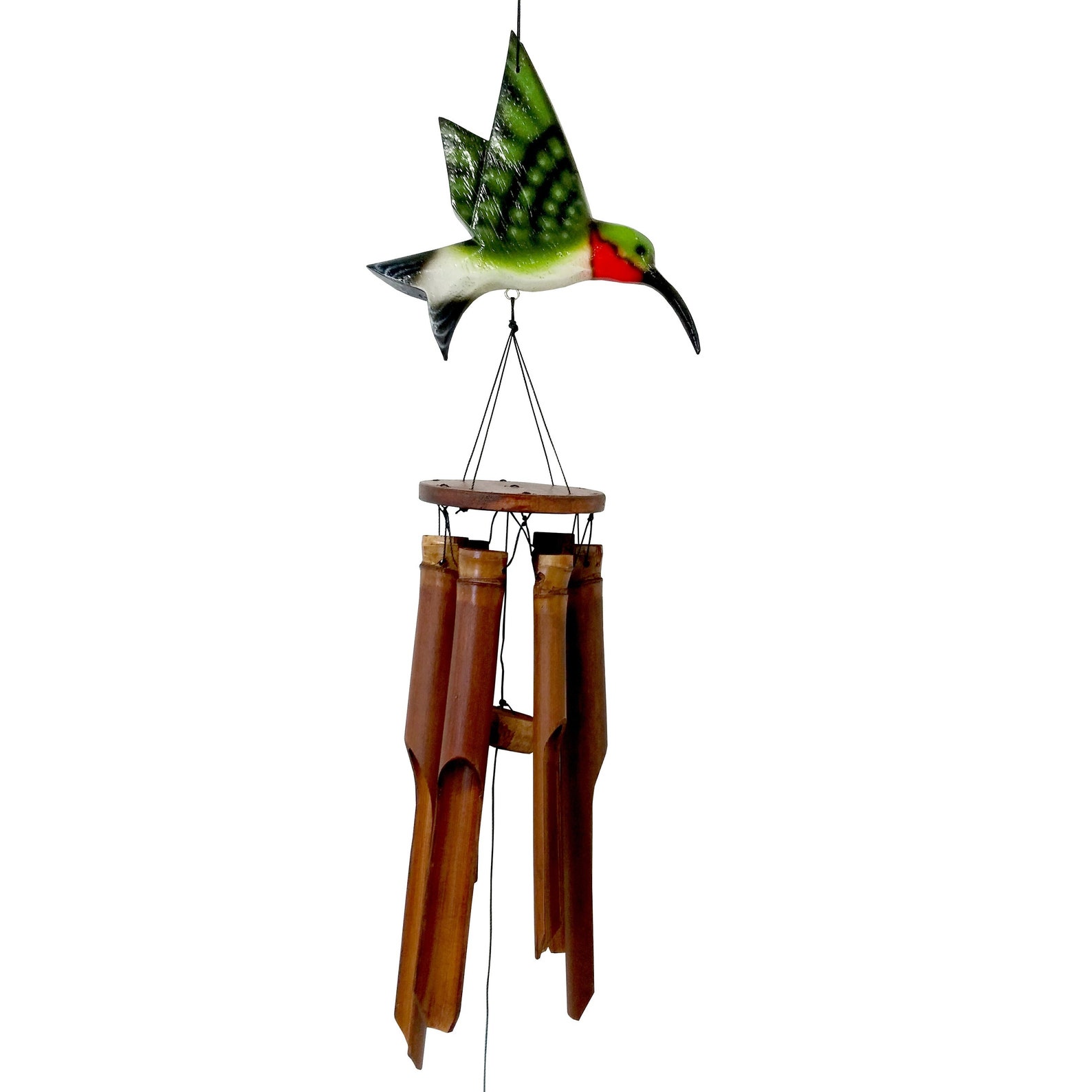 Glossy Hummingbird Bamboo Wind Chime - Etsy