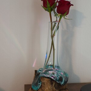 Molten Glass & Gamal Root Patterned Flower Vase With LED Light - Etsy