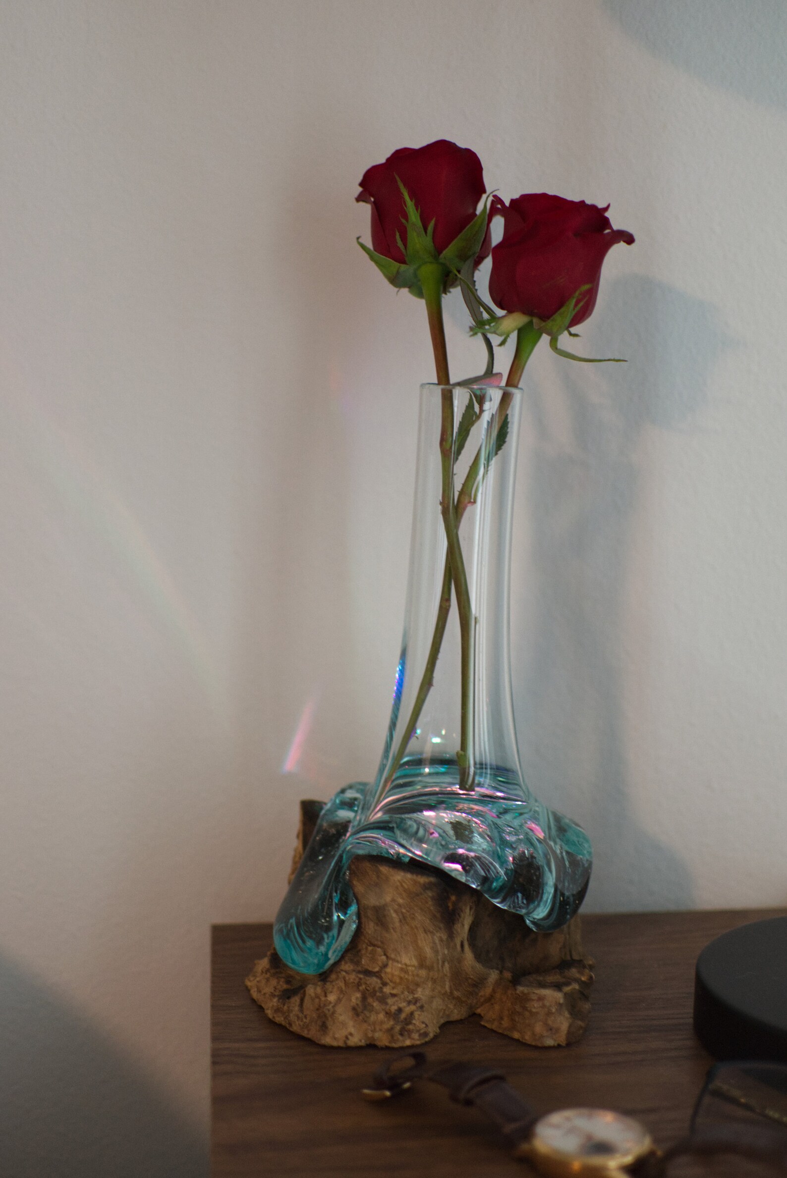 Molten Glass & Gamal Root Patterned Flower Vase - Etsy