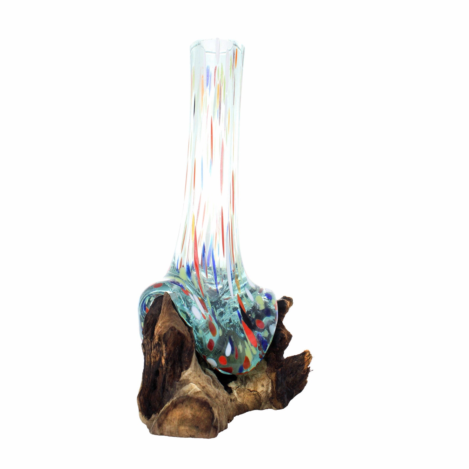 Molten Glass & Gamal Root Patterned Flower Vase - Etsy