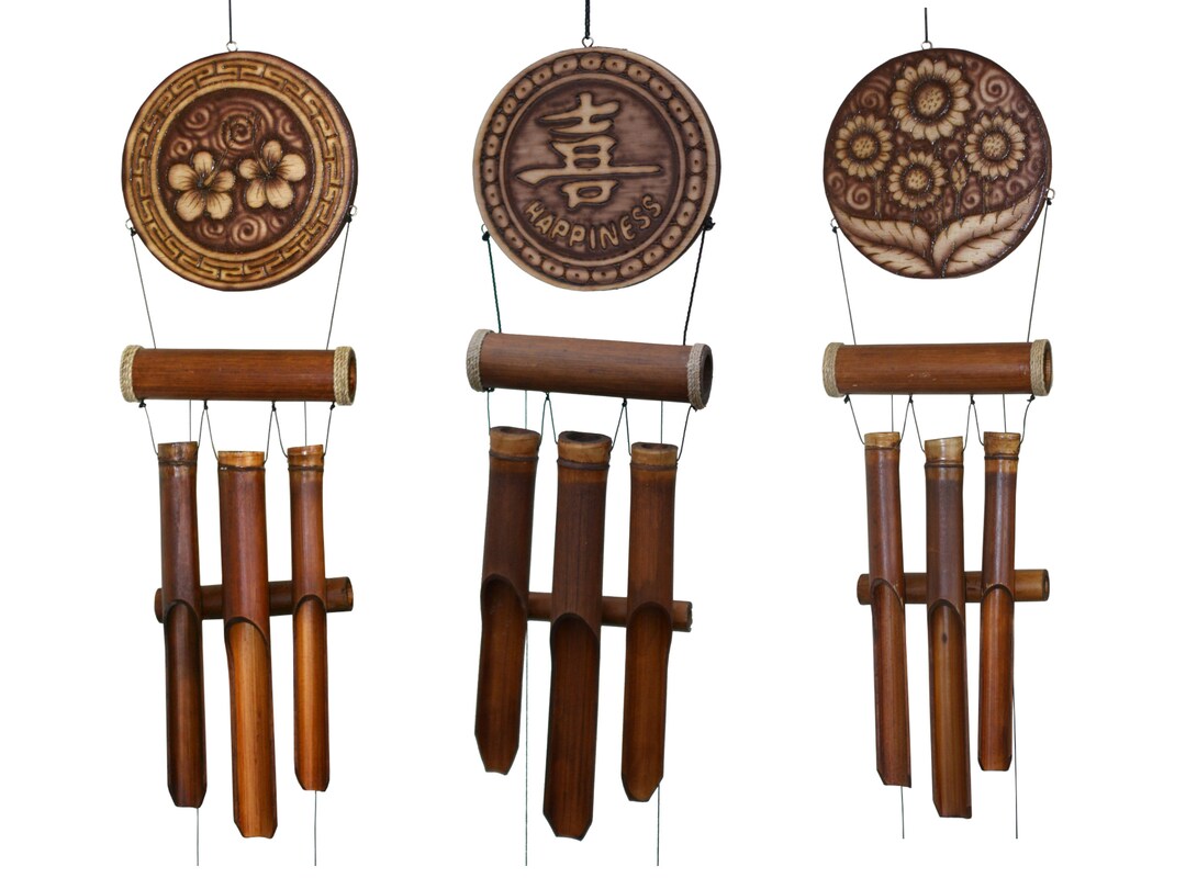 Assorted Carved Harmony Style Bamboo Wind Chimes - Etsy