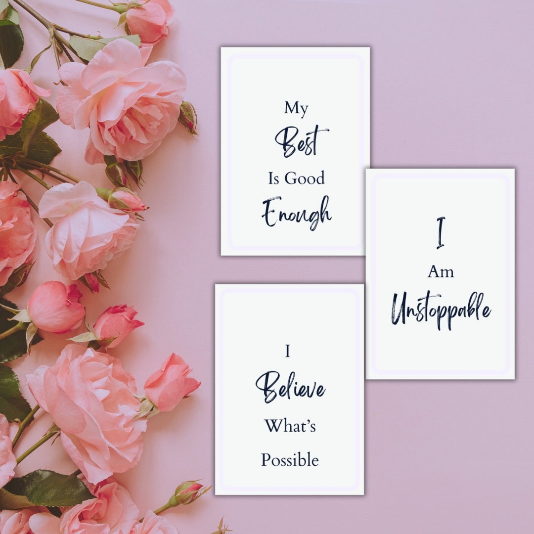 40 Printable Positive Affirmation Cards, Digital Affirmation Deck for ...