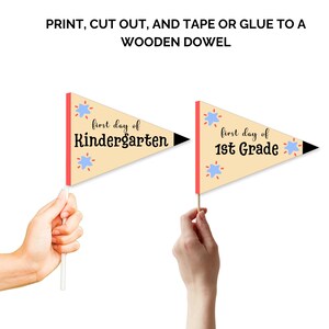 Printable Back to School Pennant Flags First Day of School Flags ...