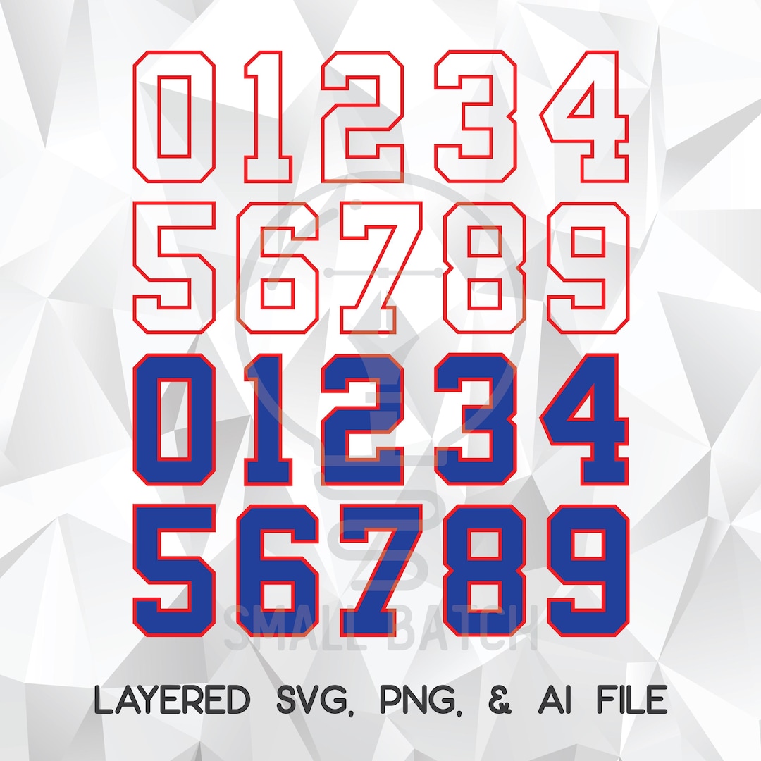 Buffalo Football Jersey Numbers: SVG, PNG, AI Files (digital Download ...