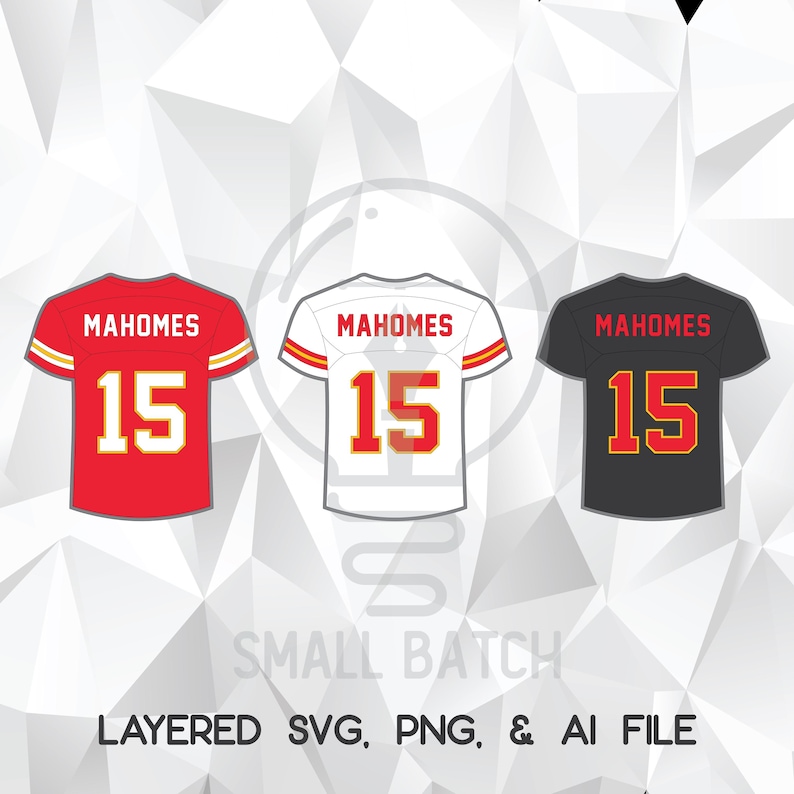 Patrick Mahomes Football Jersey #15: SVG, PNG, & AI Files - Etsy