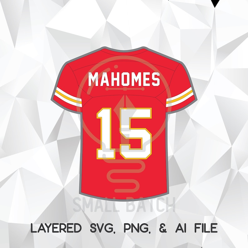 Patrick Mahomes Football Jersey #15: SVG, PNG, & AI Files - Etsy
