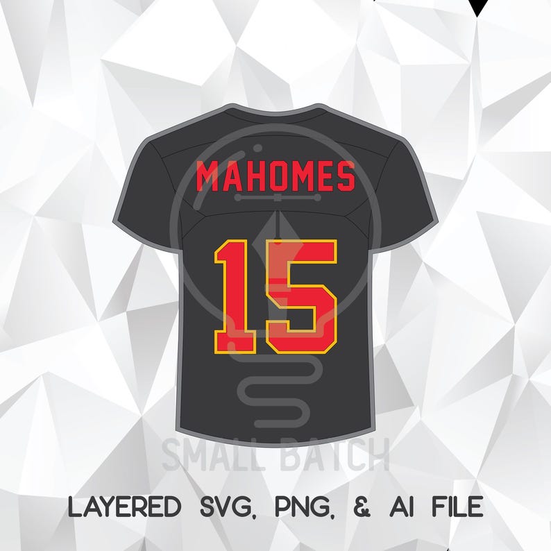 Patrick Mahomes Football Jersey #15: SVG, PNG, & AI Files - Etsy