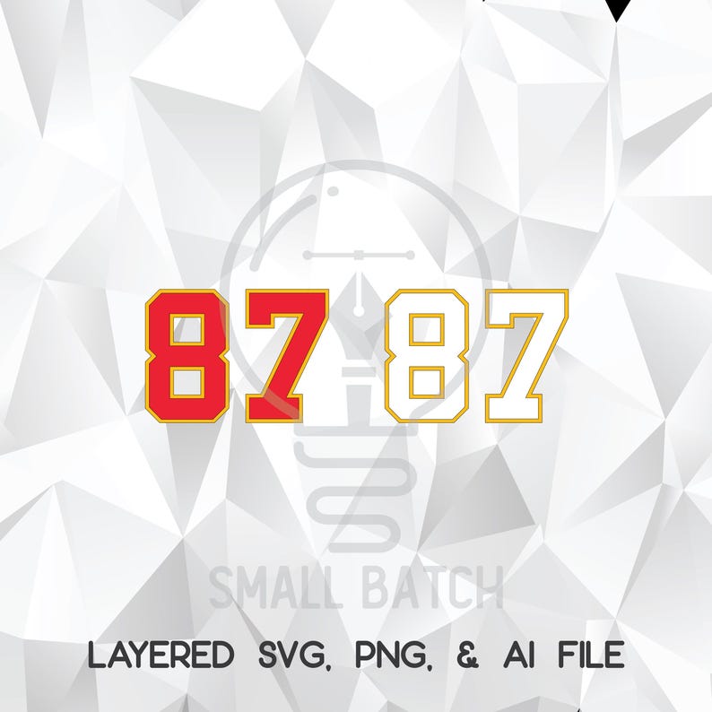 Kansas City Football Jersey Numbers: SVG, PNG, AI Files - Etsy