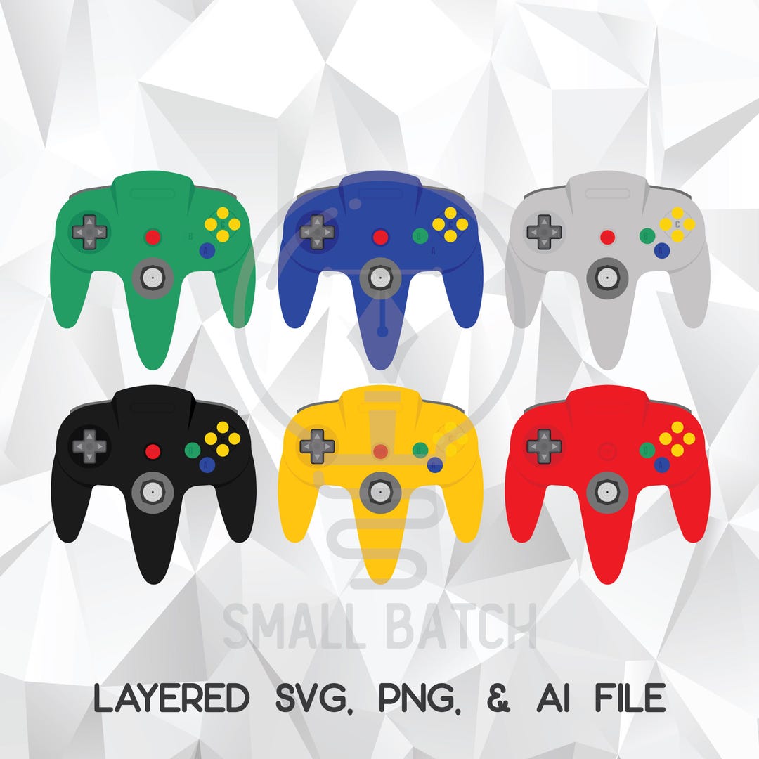 N64 Controller Bündel | SVG, PNG & AI Dateien | Digitale Downloads für ...