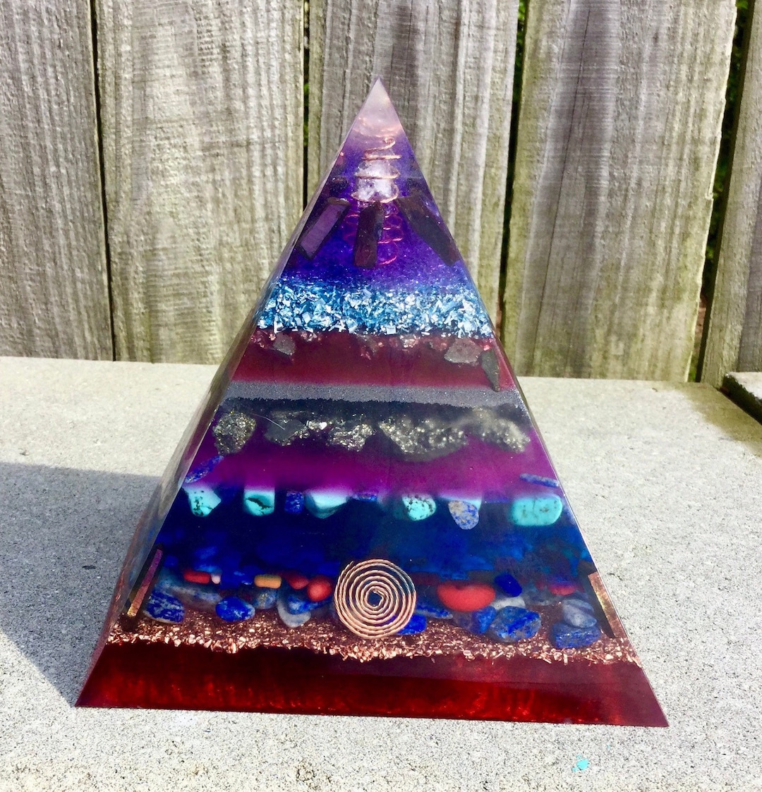 Giant Multicolored Orgonite Orgon Generator Pyramid - Etsy