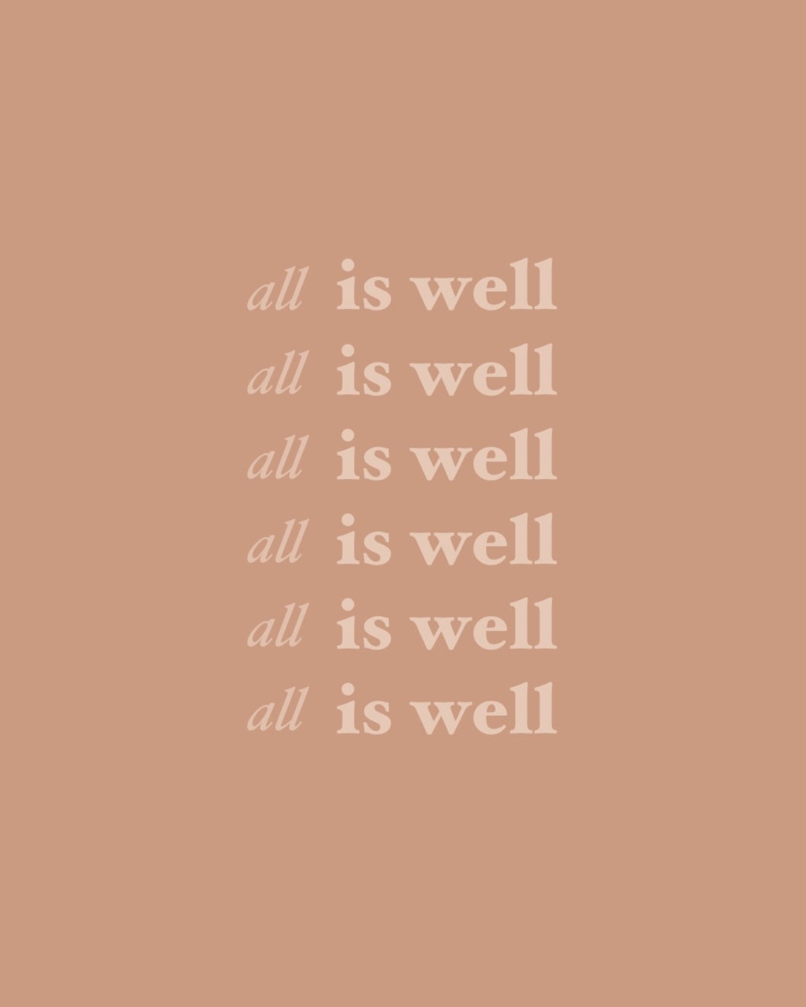 All is Well Printable 8 X 10 - Etsy