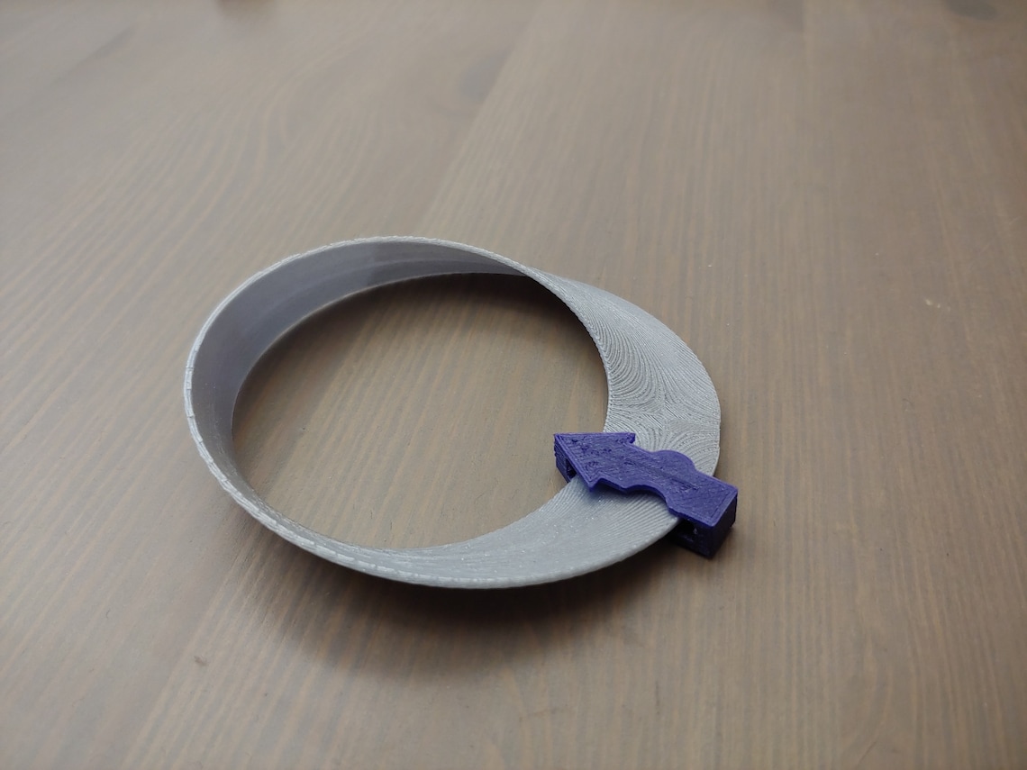 Mobius Strip With Arrow, 3d Printed Math Demonstration - Etsy