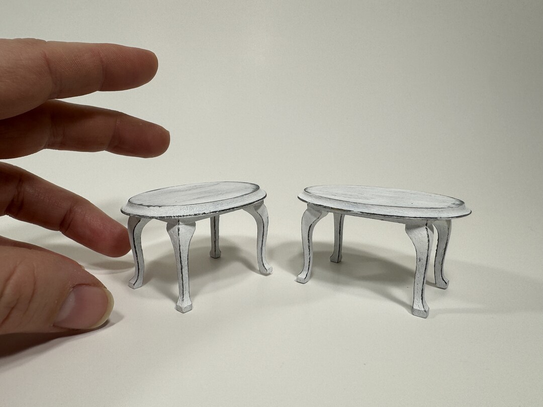 PAIR of Low Oval Tables- 1/12th Scale - Etsy