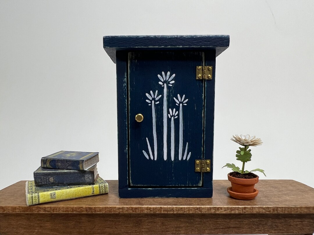 Cupboard Uniform Blue With Flower Design 1/12th Scale - Etsy