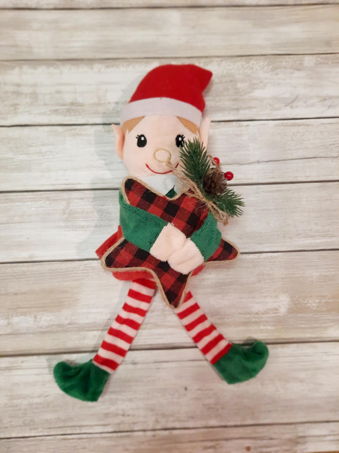 Girl Holiday Elf Doll, Plush Christmas Ornaments for Tree, Elf ...