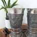 Vintage German Pewter Cups/goblets Hunting Cups Raised - Etsy