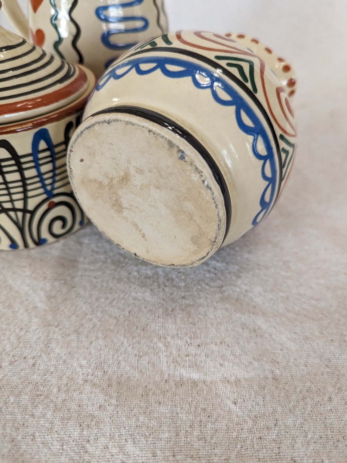 Tea/mocha Set pitcher Creamer Sugar Dish German - Etsy